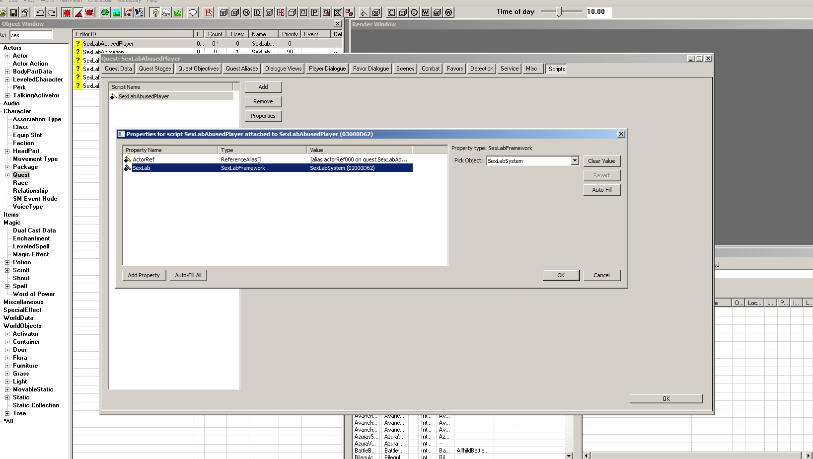 Issue With Own Mod Starting Sex Technical Support Sexlab Framework Loverslab