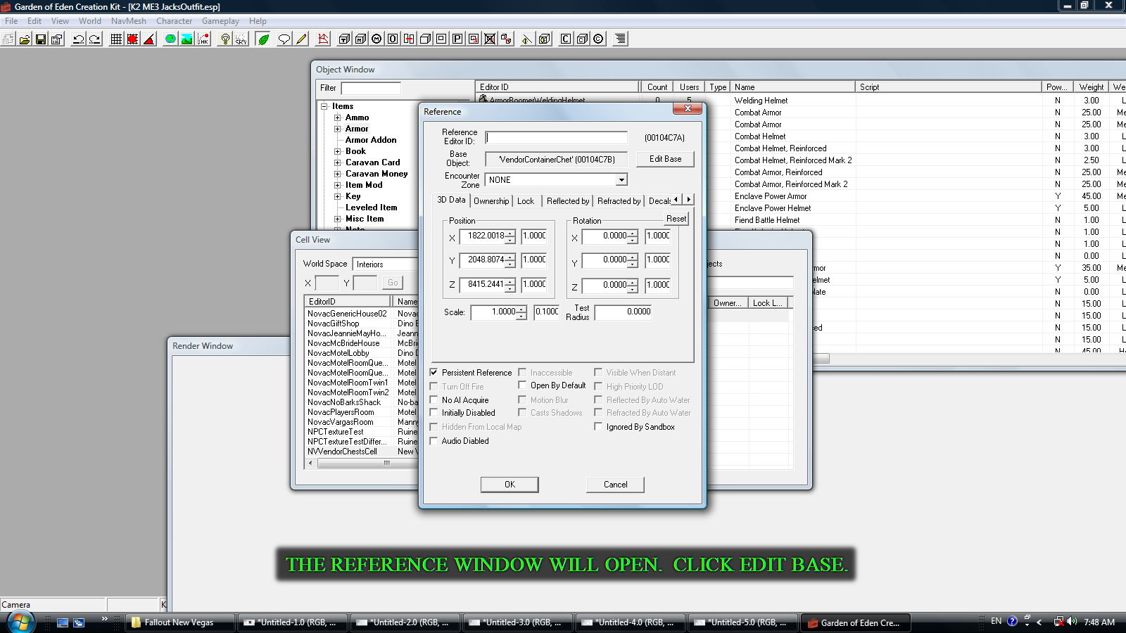 Do it Dirty: Add an Armor in the GECK - Tutorials & Guides - LoversLab