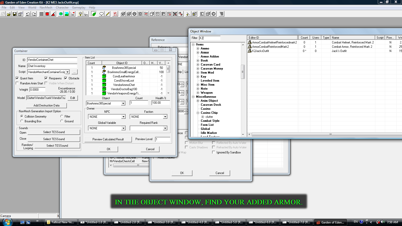 Do it Dirty: Add an Armor in the GECK - Tutorials & Guides - LoversLab