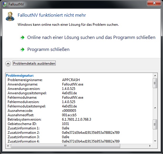 Ctd After Loadingscreen With Mod Configuration Menu Fallout Technical