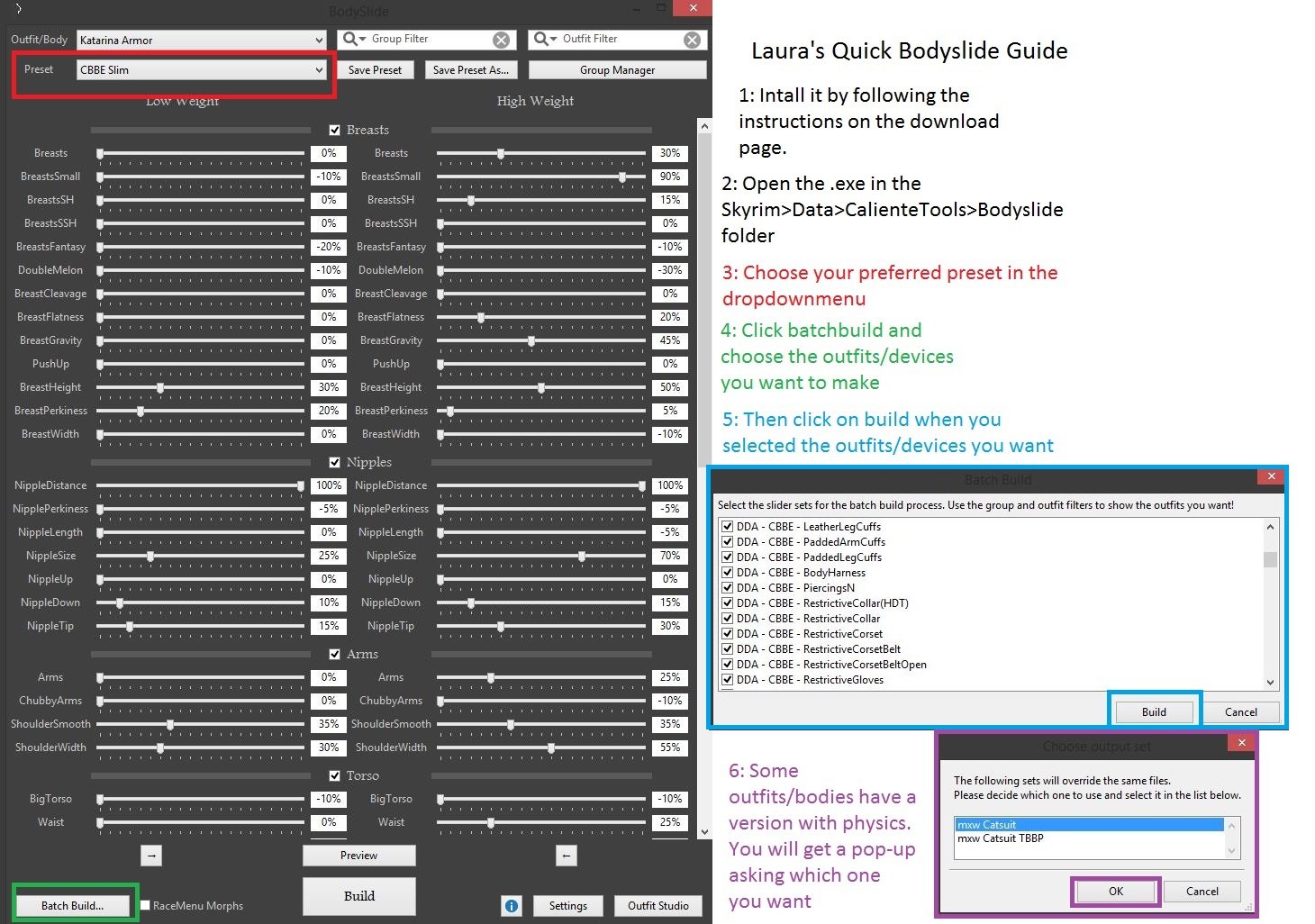 help with Bodyslide and getting it to work with another few mods : r ...