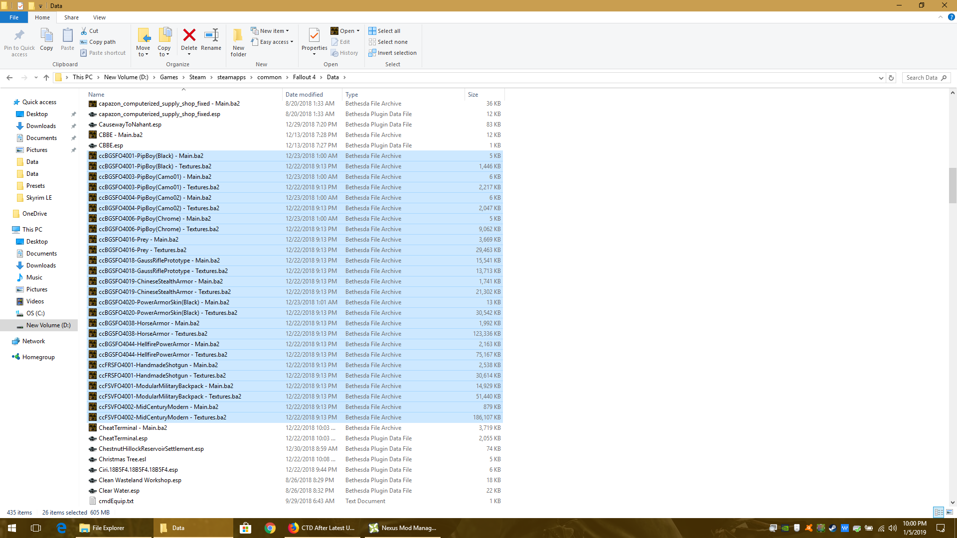 CTD After Latest Update - Fallout 4 Technical Support - LoversLab