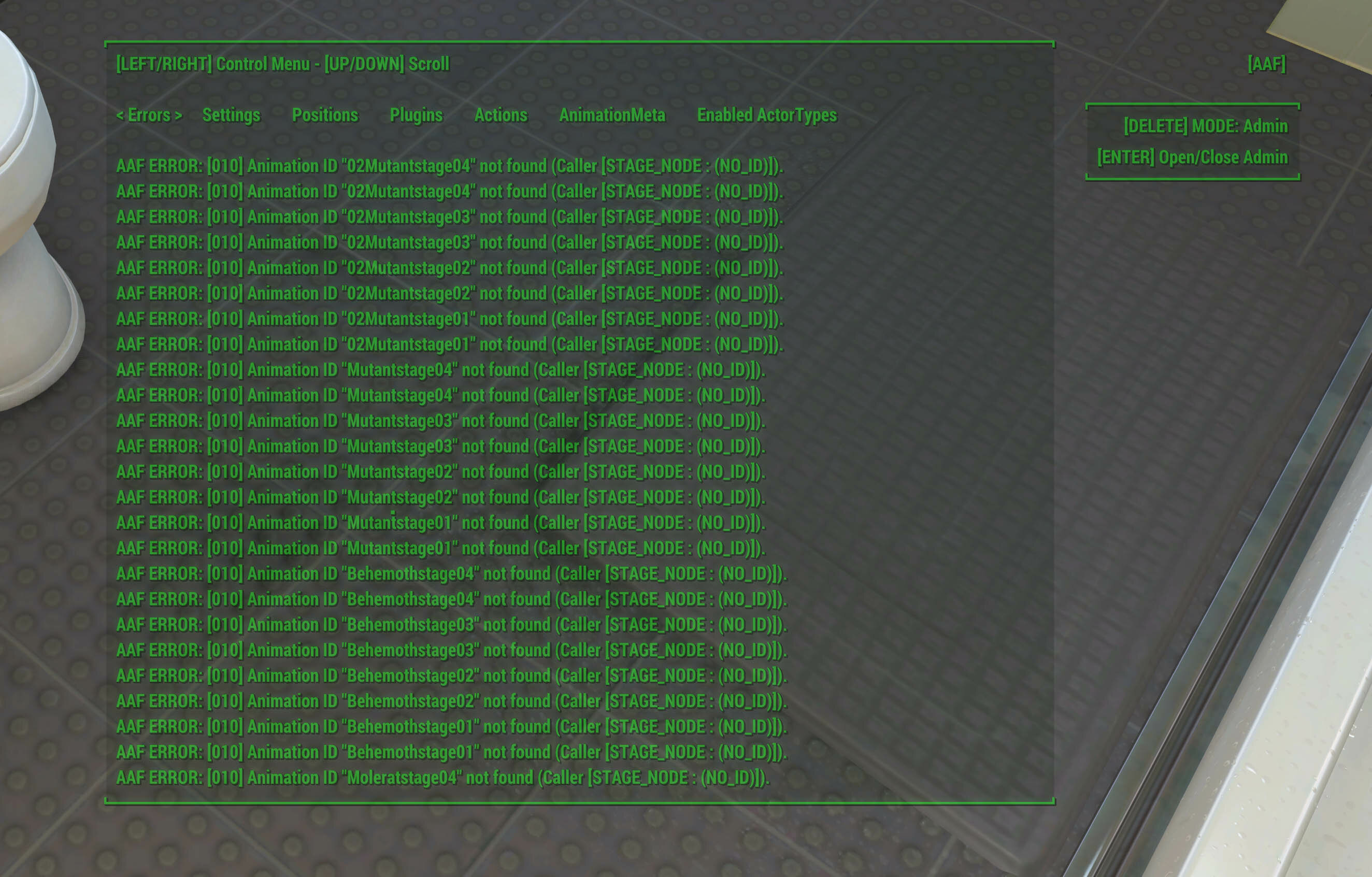 AAF error 10 Missing Animations - Technical Support - Advanced Animation Framework - LoversLab
