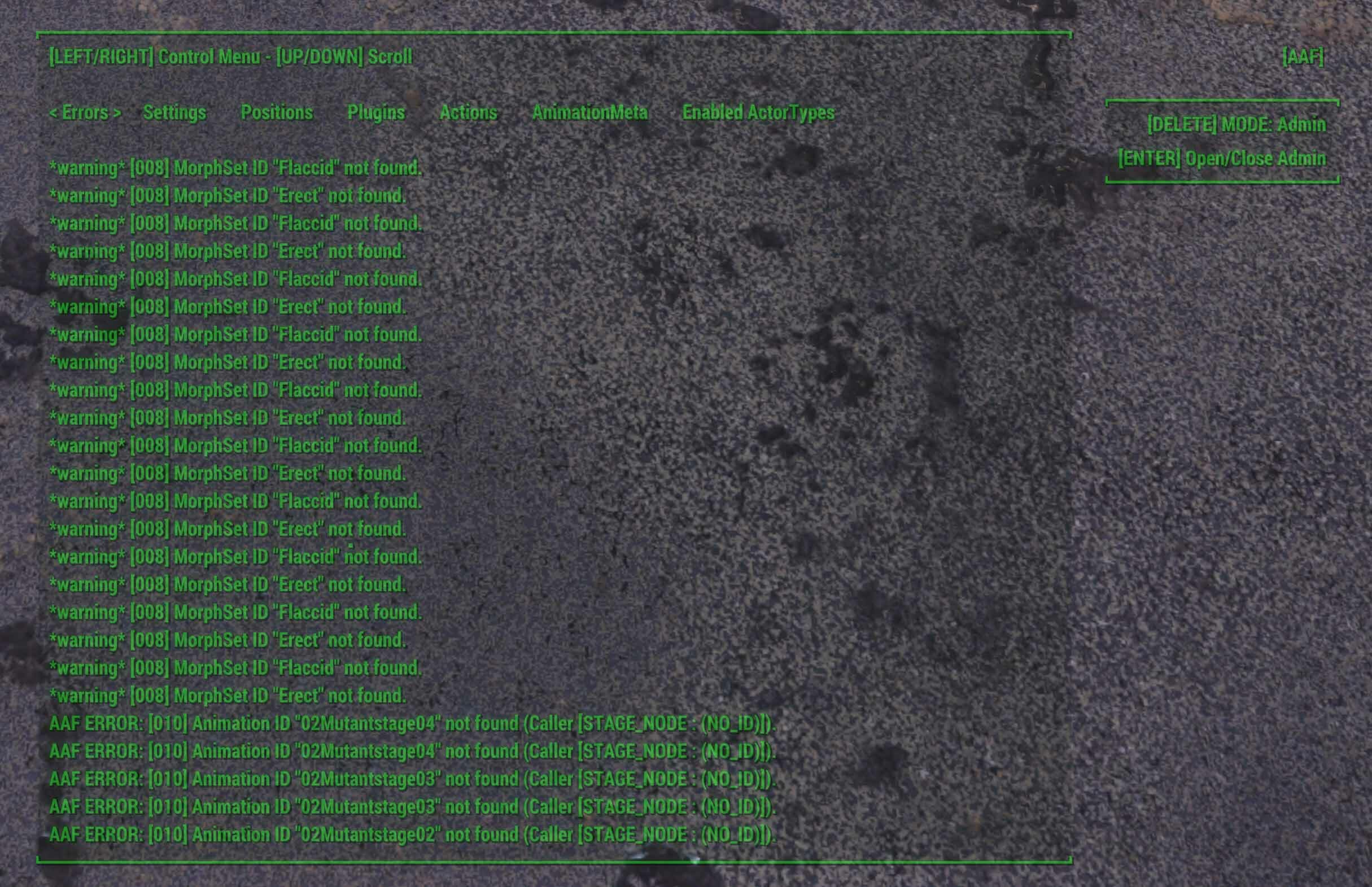 AAF error 10 Missing Animations - Technical Support - Advanced Animation Framework - LoversLab