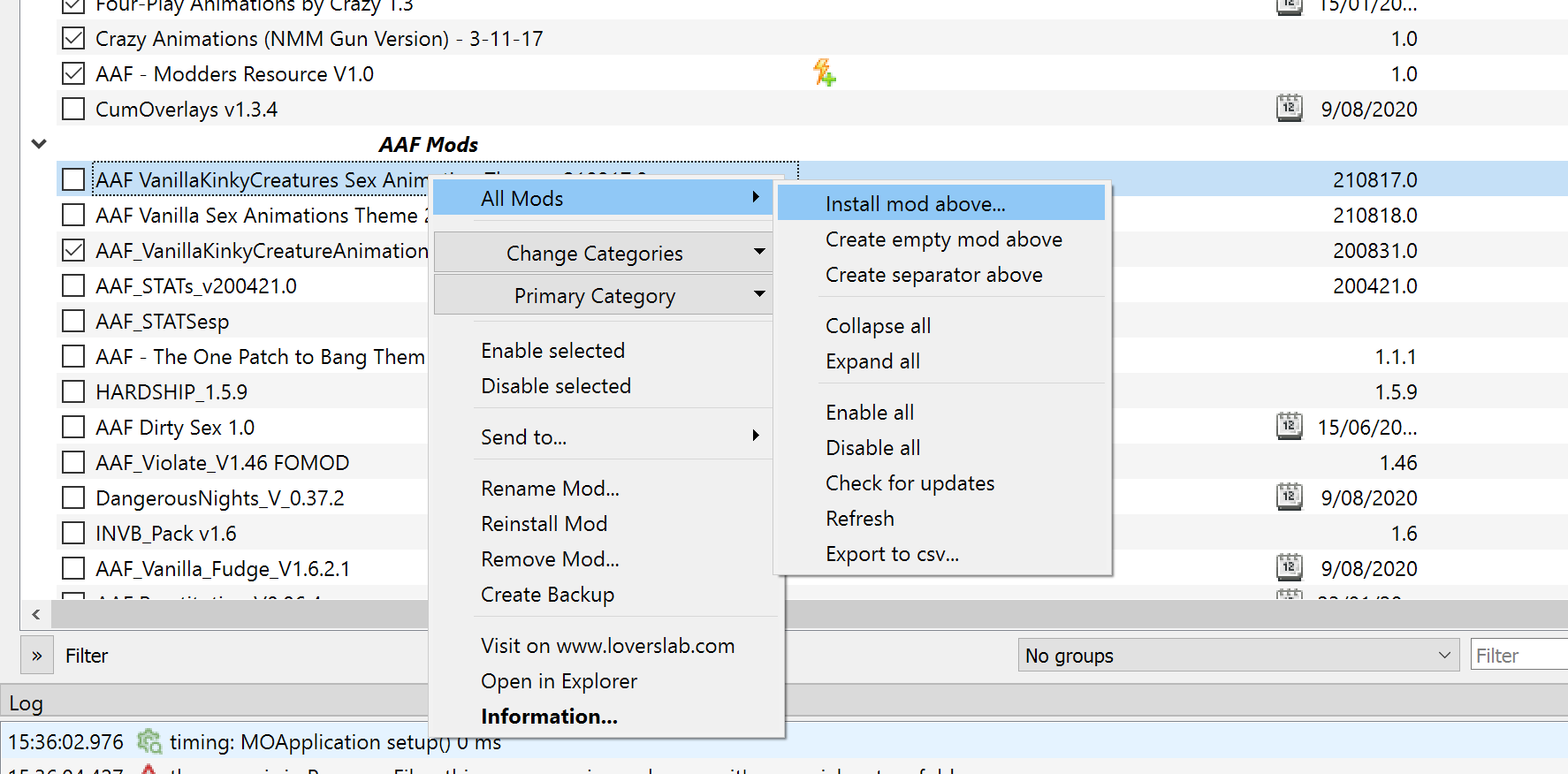 [FO4] [AAF] Themes - VanillaSexAnimations, Kinky/Aggressive and ...