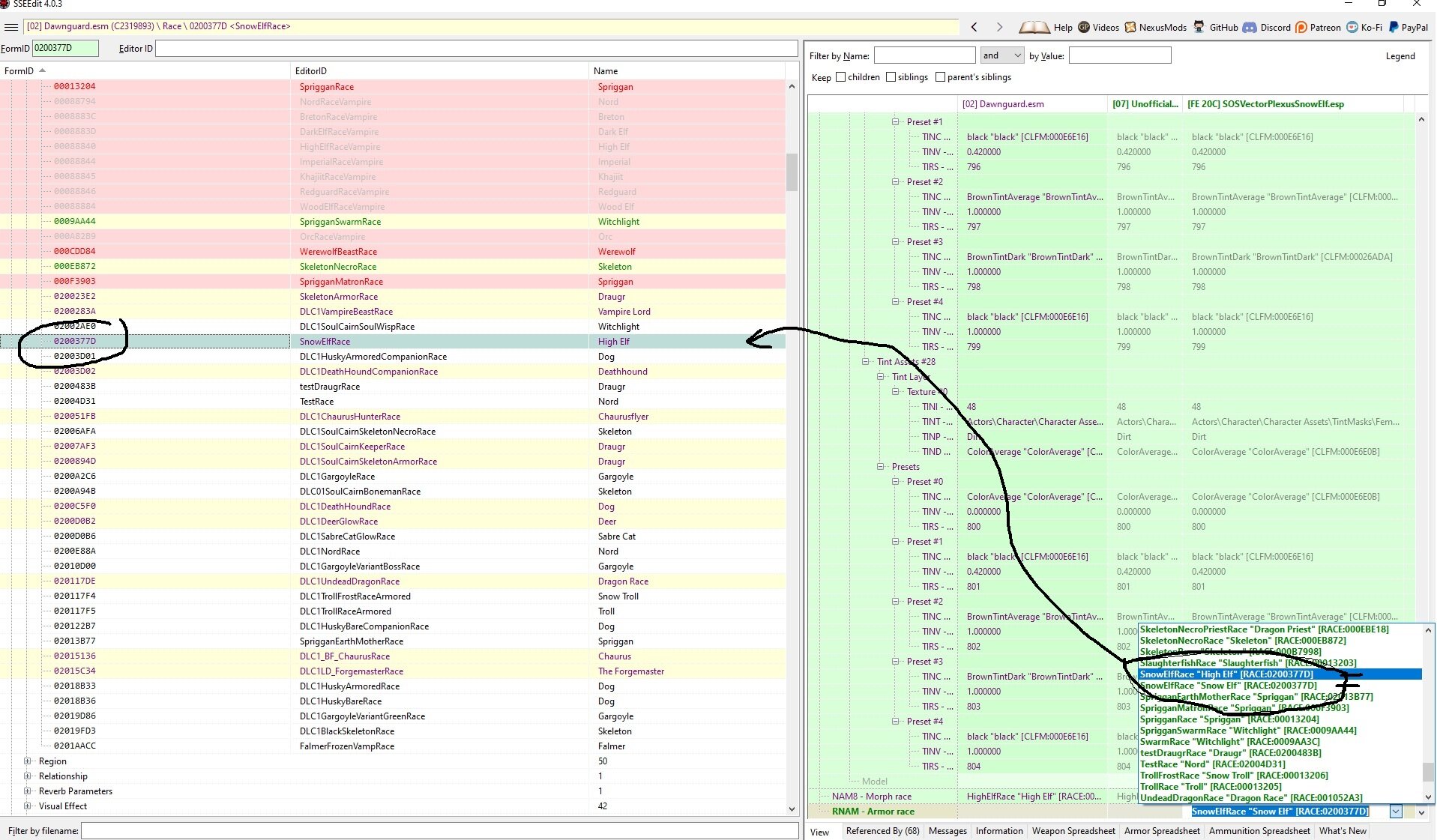 SOS VectorPlexus Dawnguard Snow Elf Patch - Downloads - Skyrim: Special ...