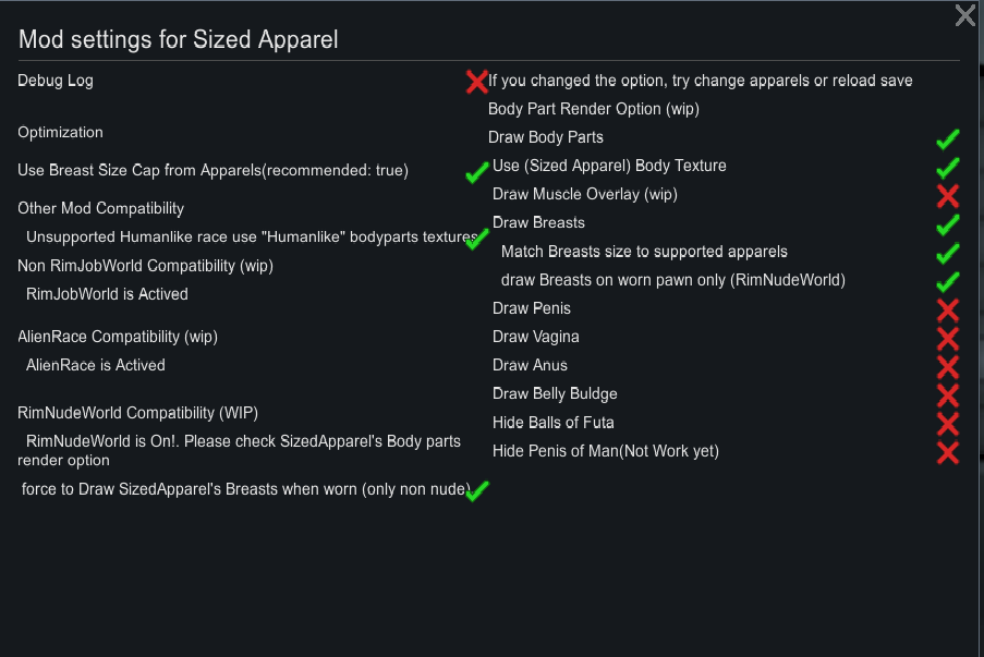 Sized Apparel For RJW With Body Part Rendering! - Page 6 - Rimworld ...