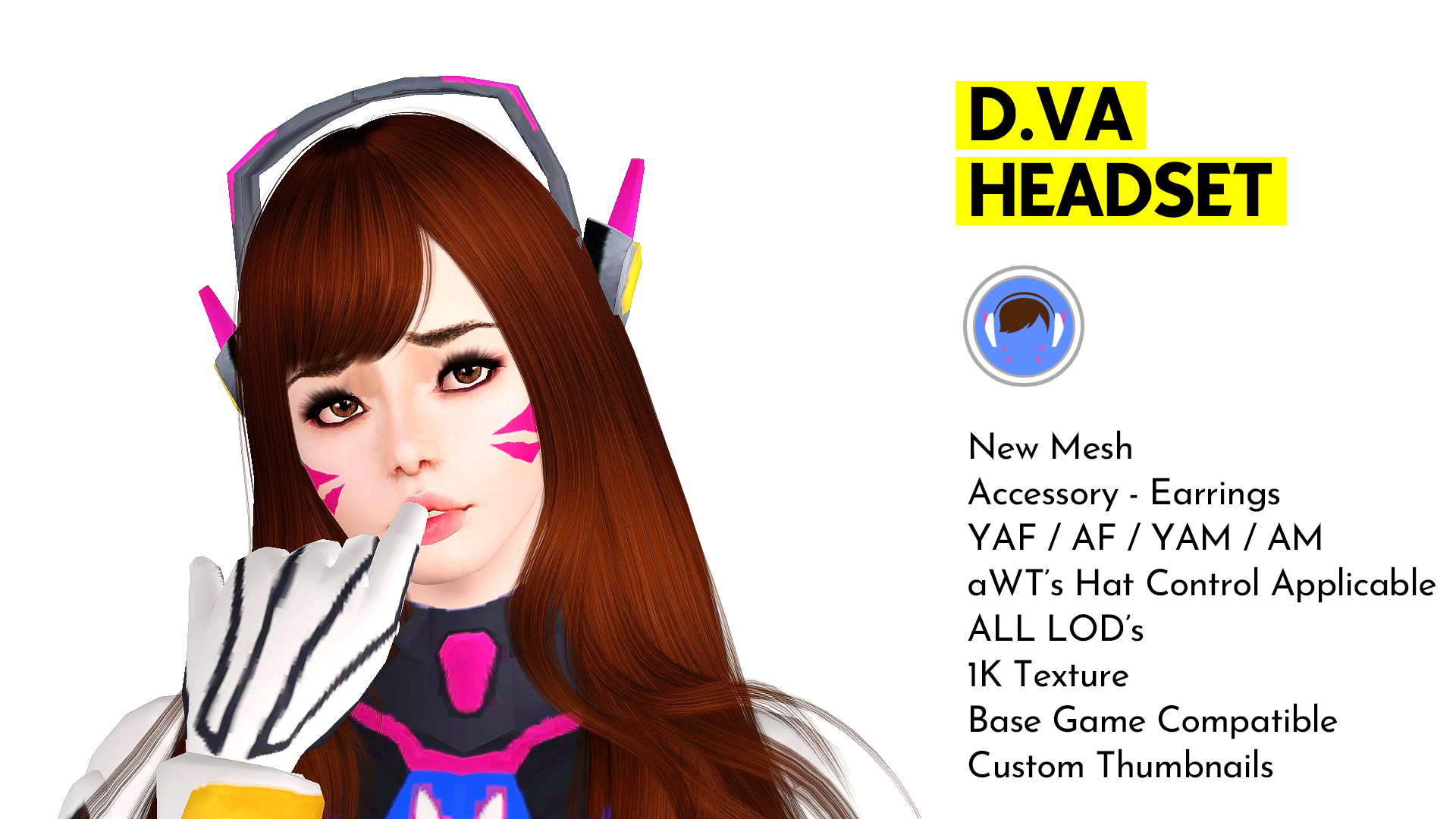 D.VA from Overwatch - The Sims 3 - LoversLab