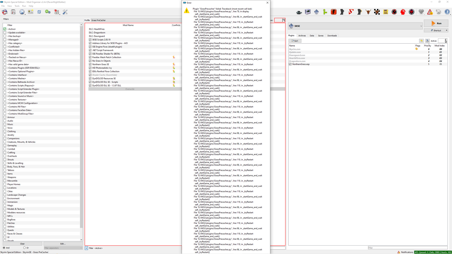 I Keep Getting This Error When Trying To Precache Grass - Technical Support - Skyrim: Special ...