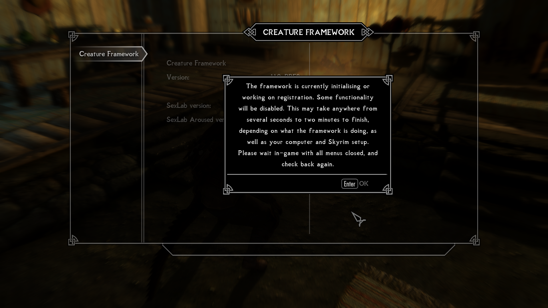 Creature Framework Initialization Help! - SexLab Framework - LoversLab