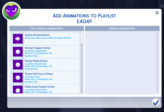 Missing Climax Animations - Technical Support - WickedWhims - LoversLab