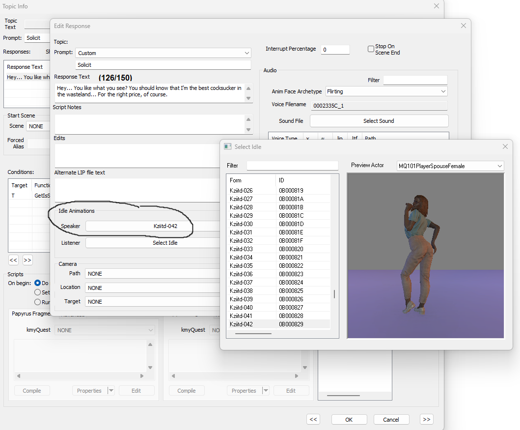 Fallout 4 Creation Kit Im Trying To Add Idle Animations Poses To
