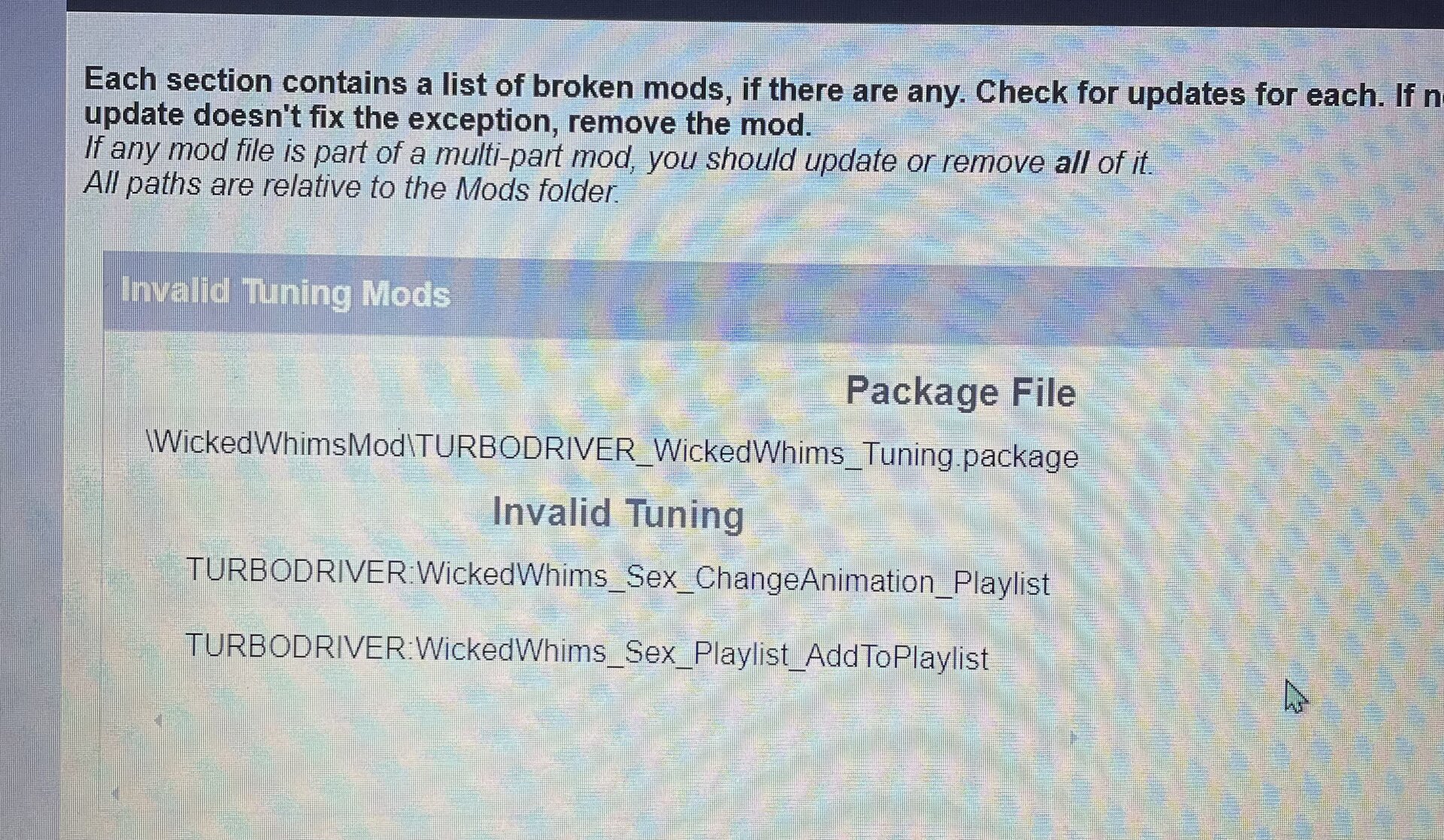 Whicked Whims Exception File - Technical Support - WickedWhims - LoversLab