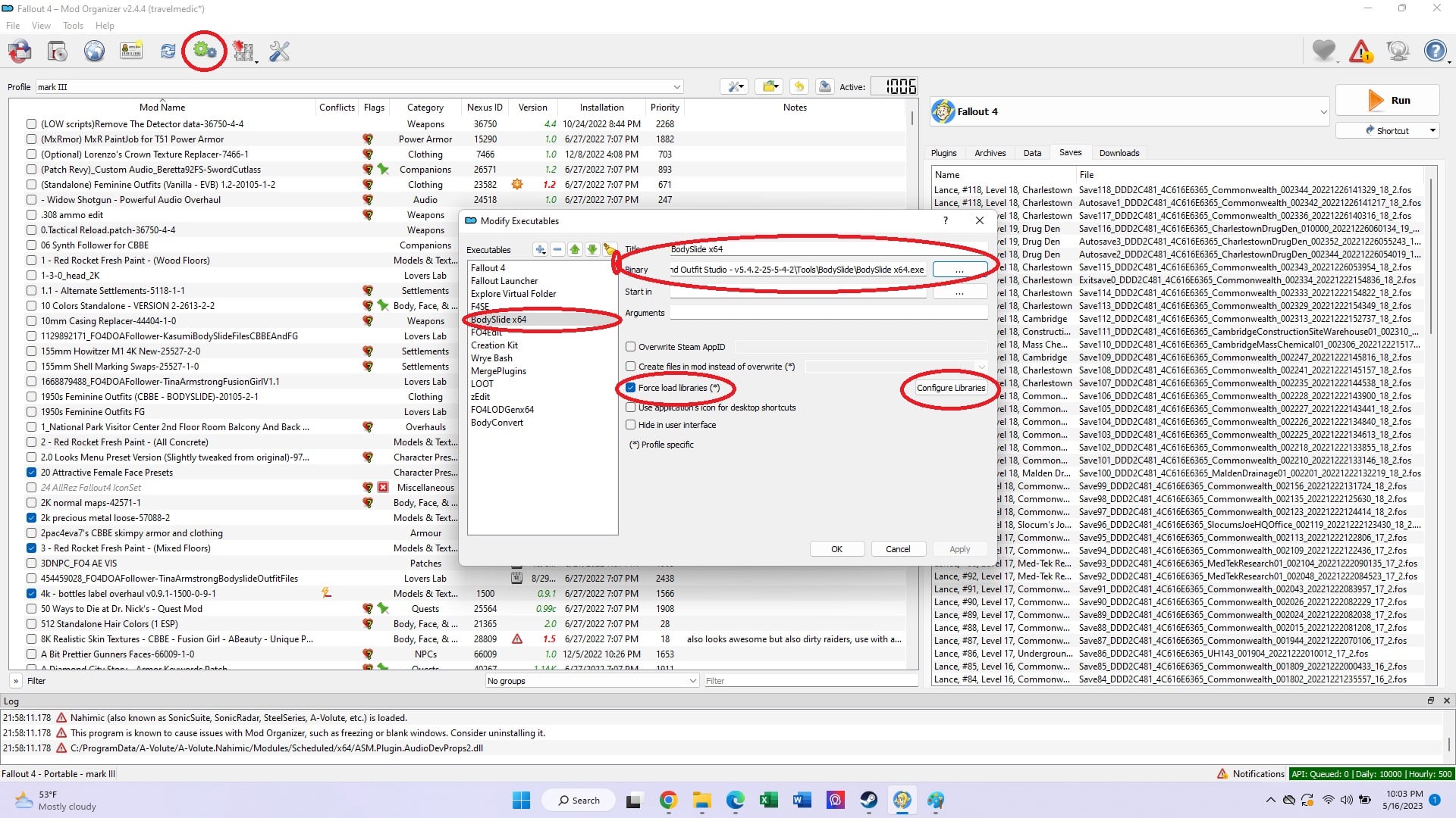 bodyslide "launch the program with admin elevation and make sure the ...