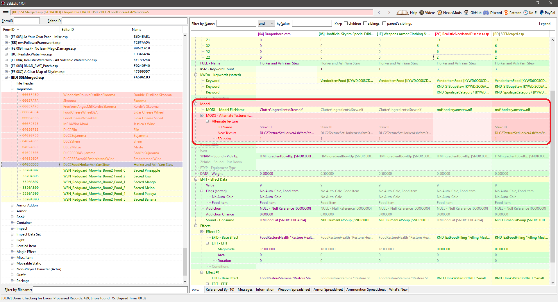 [SOLVED][xEdit] - What does "MODS - Alternate Textures" record do ...