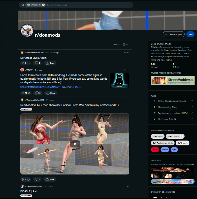 DoAmods Reddit is up and running again, discord is being made. - Dead or Alive 5 - LoversLab