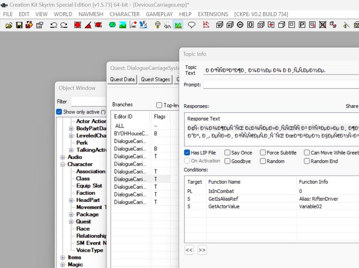CK Dialogue viewer issue - Technical Support - Skyrim: Special Edition - LoversLab