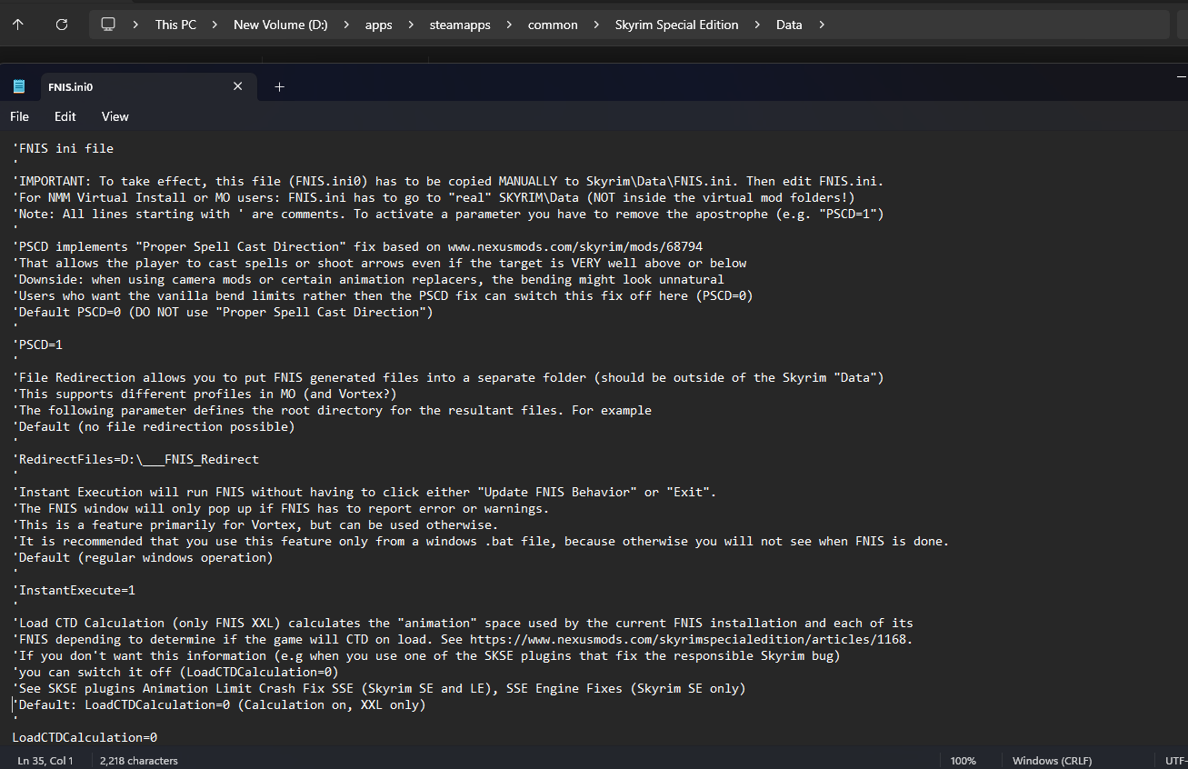 FNIS XXL Too many animations - Skyrim Technical Support - LoversLab