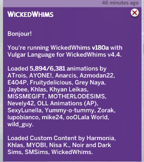 wicked whims not loading all animations - Technical Support - WickedWhims - LoversLab