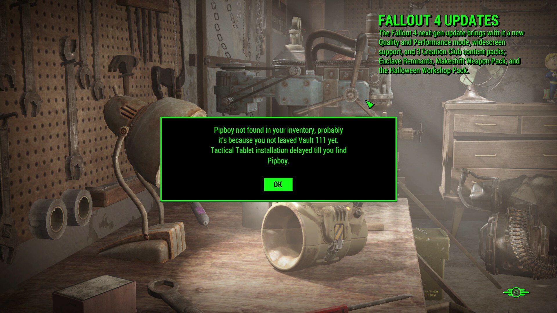 Tactical Tablet and Main Menu Video Loop - Fallout 4 Technical Support ...