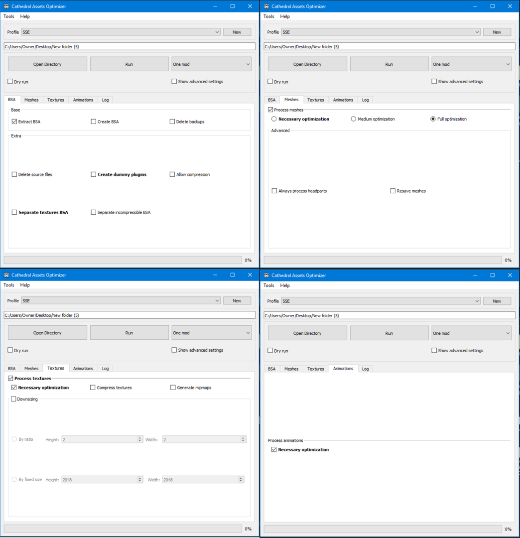 Cathedral Assets Optimizer - help converting SLAL from LE to SE/AE ...