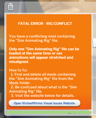Rig conflict - Technical Support - WickedWhims - LoversLab