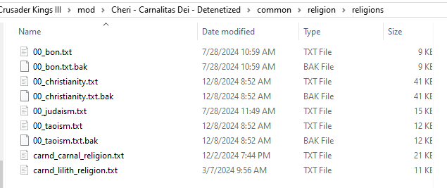 [mod] Carnalitas Dei - De-tenet-ized - Crusader Kings 3 - LoversLab
