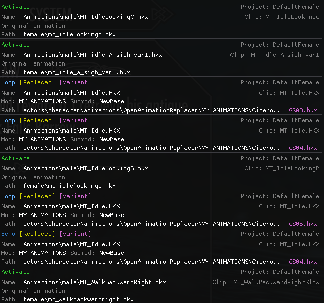 Trying to add new idle animations to npcs with OAR. - Technical Support ...