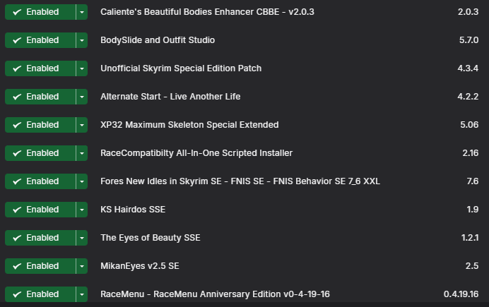 3BA Racemenu presets Pack 2024 - Downloads - Skyrim: Special Edition ...