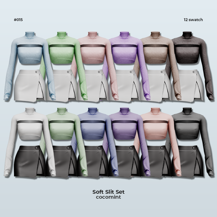 [cocomint] Soft Slit Set_Undressable - Clothing - LoversLab
