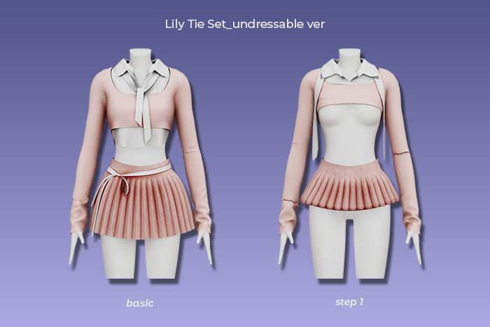 [cocomint] Lily Tie Set_Undressable - Clothing - LoversLab