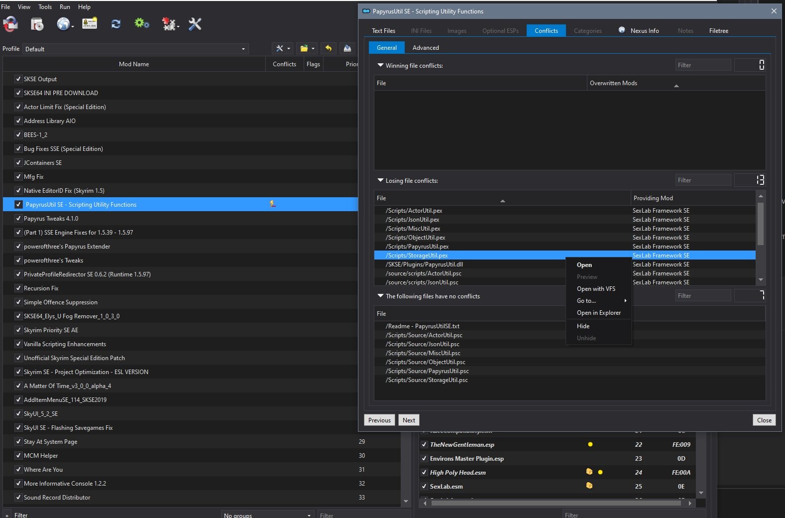 Resolving mod conflicts in MO2 - but how?? - Skyrim: Special Edition ...