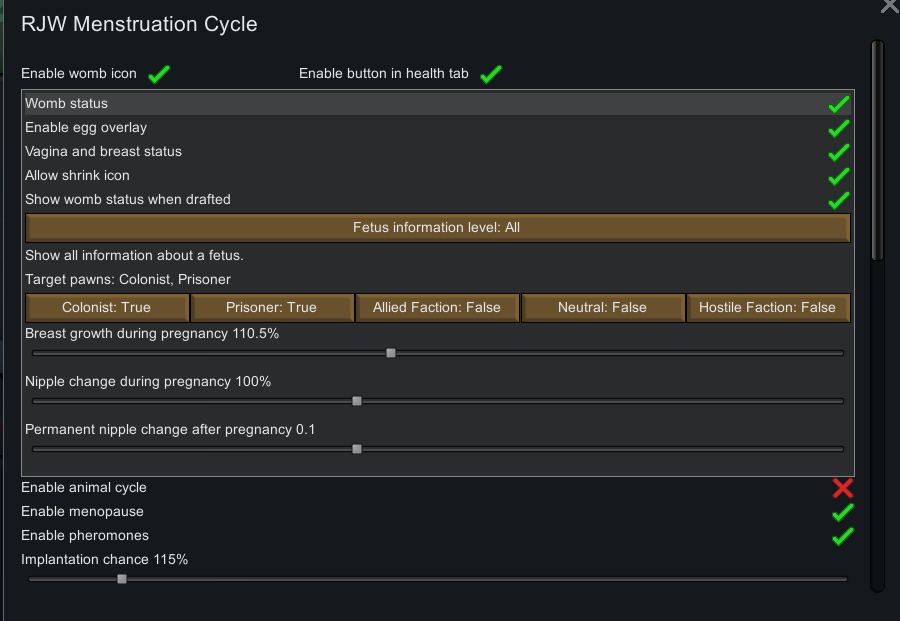 [mod] RJW Menstruation - Page 33 - Rimworld - LoversLab