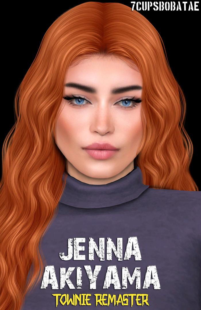 7Cupsbobatae - Jenna Akiyama Townie Remaster Sim Download - The Sims 4 ...