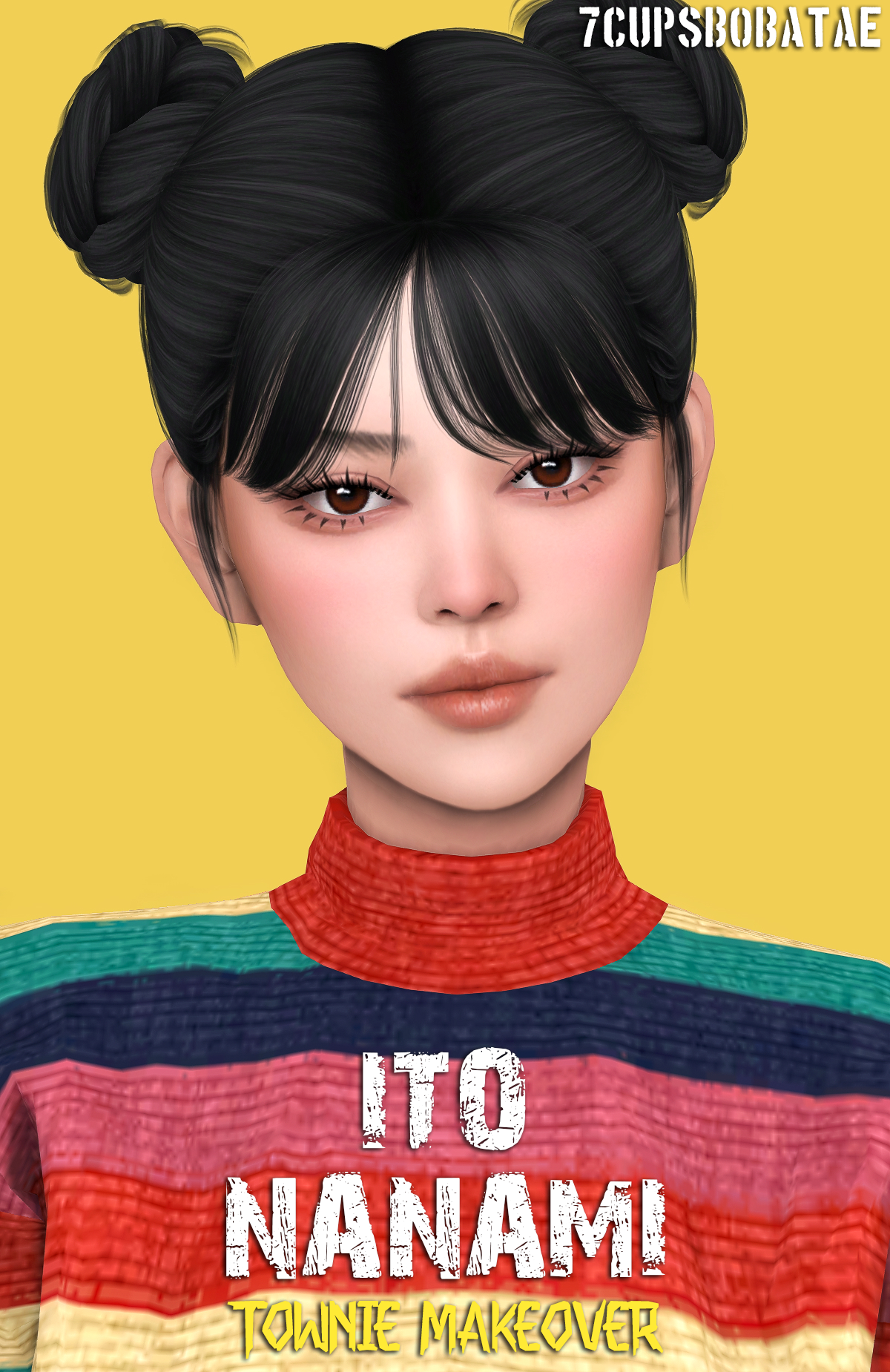 7Cupsbobatae - Nanami Ito Townie Makeover Sim Download - The Sims 4 ...