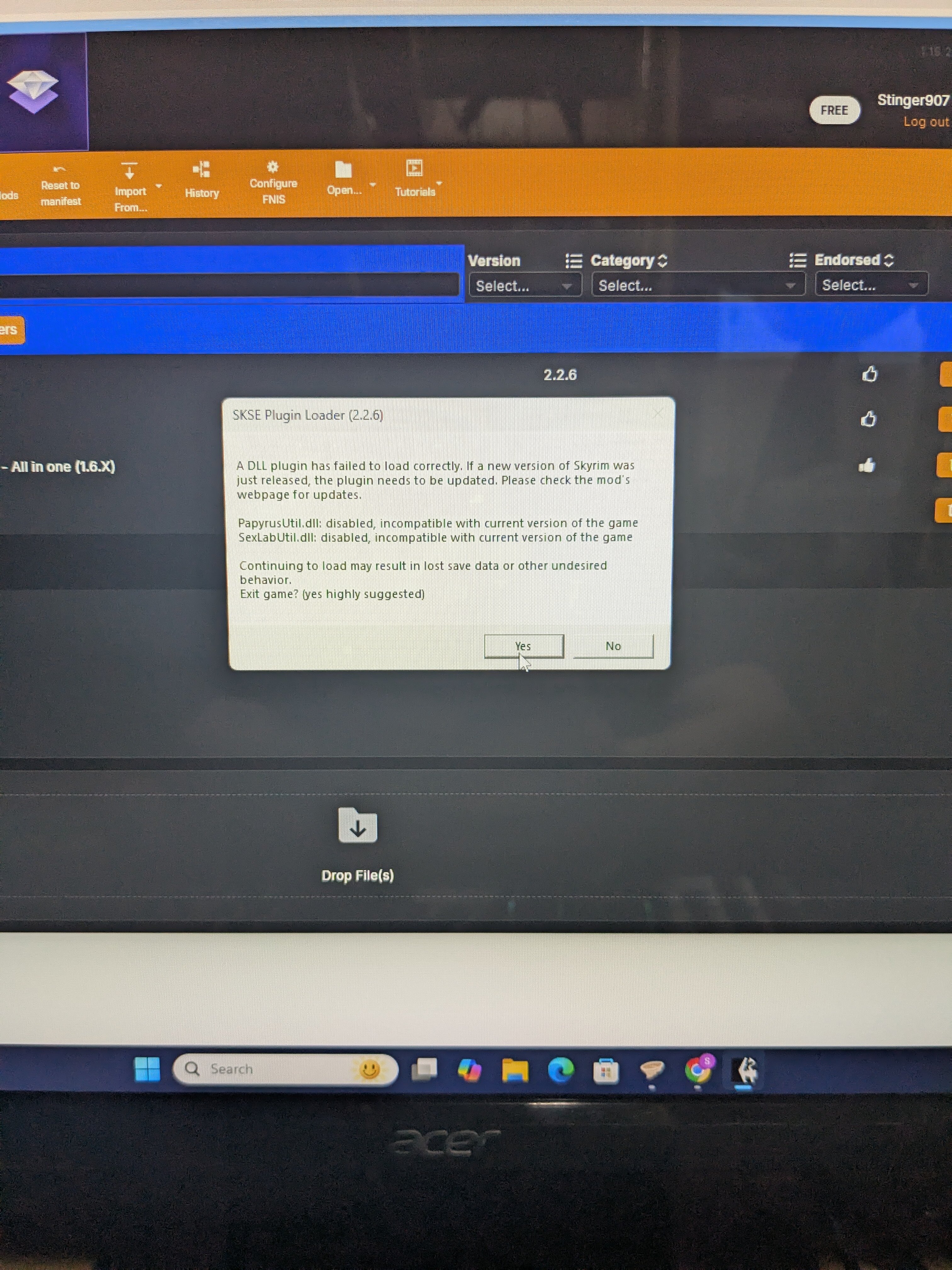 SexLabUtil.dll: disabled, incompatible with current version of the game - Technical Support ...