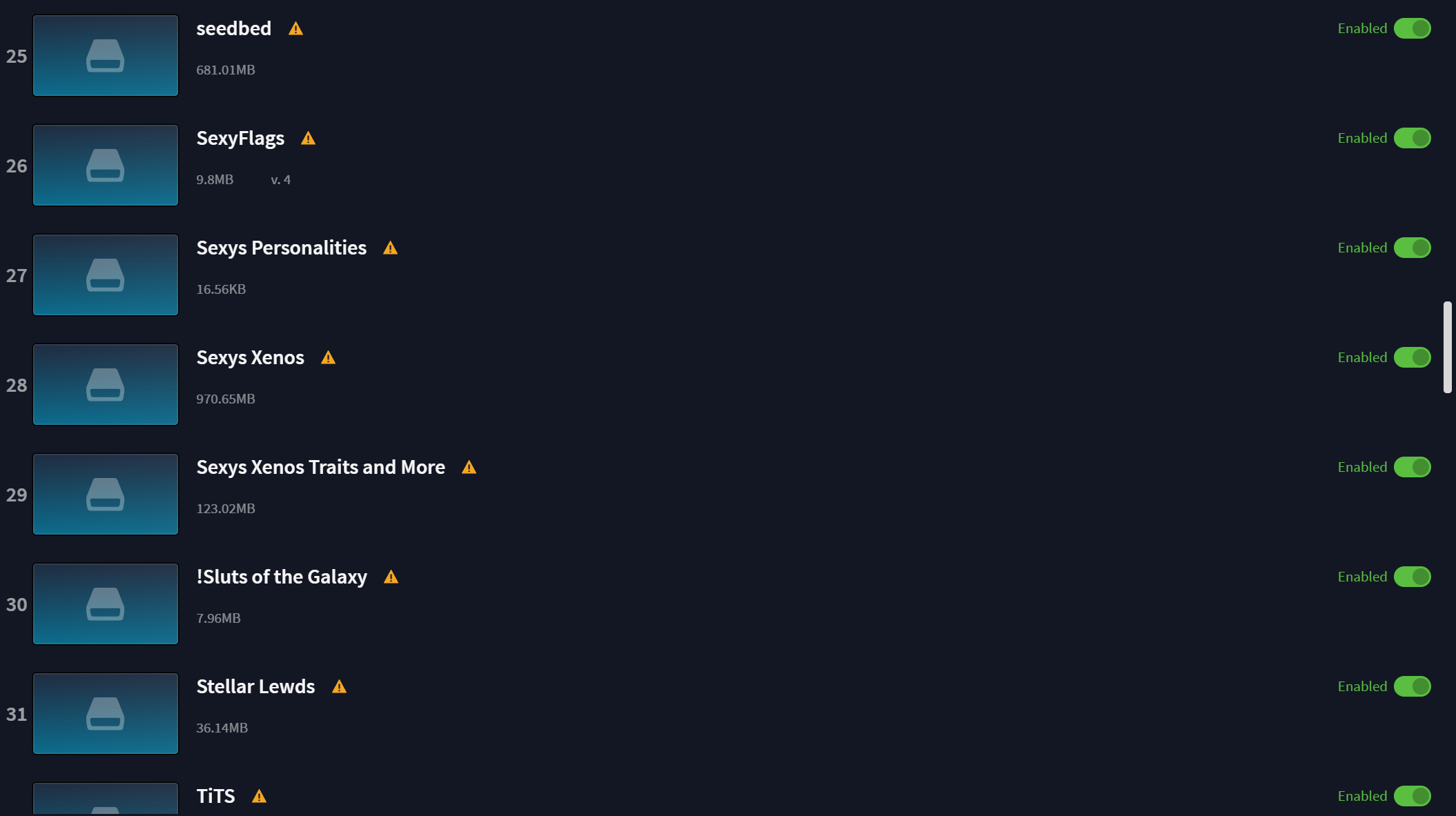 Mods causing events to pop up often with no text and species traits ...